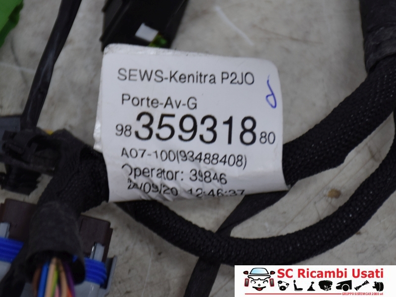 Cablaggio Porta Anteriore Sinistra Opel Corsa F 9835931880 | SC Ricambi ...
